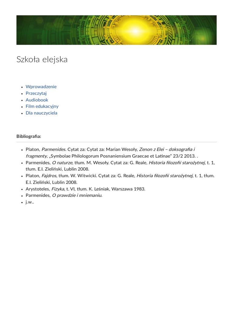 Szkola Elejska | PDF
