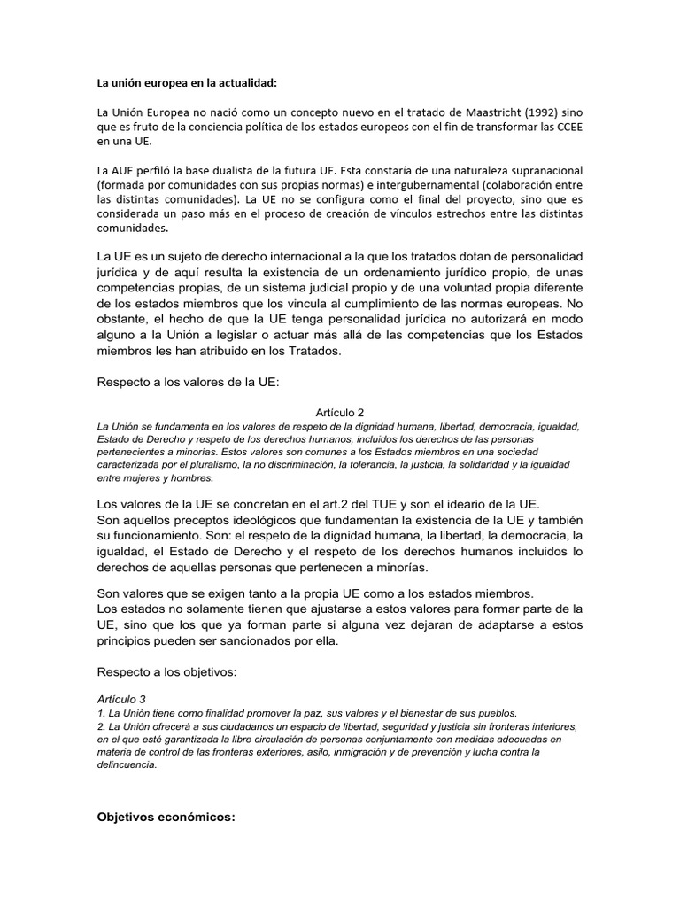 Tema 3 IJUE | PDF | Unión Europea | Estado miembro de la Unión Europea