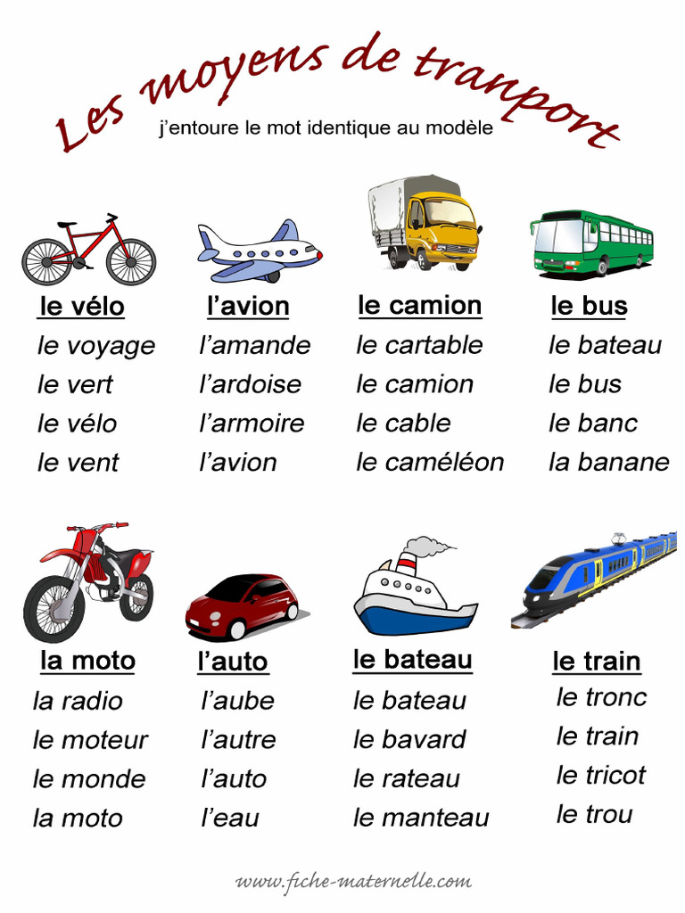 Les Moyens de Transport Lecture | PDF