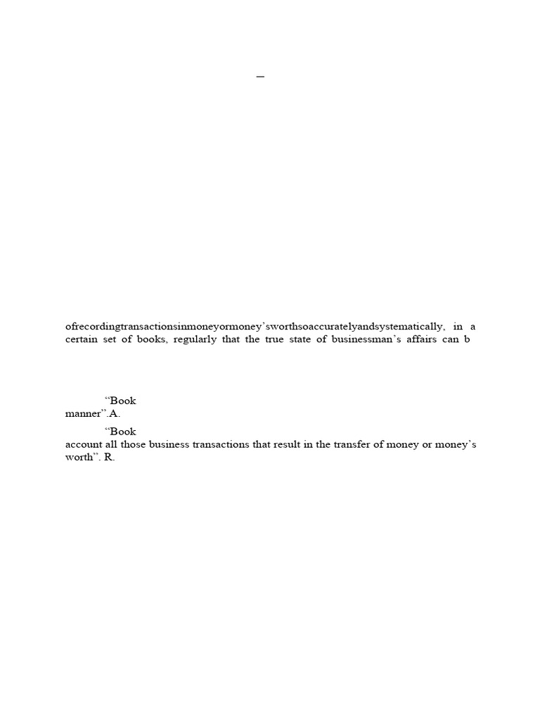 Accounts Unit 1 - 5 Notes | PDF | Debits And Credits | Bookkeeping