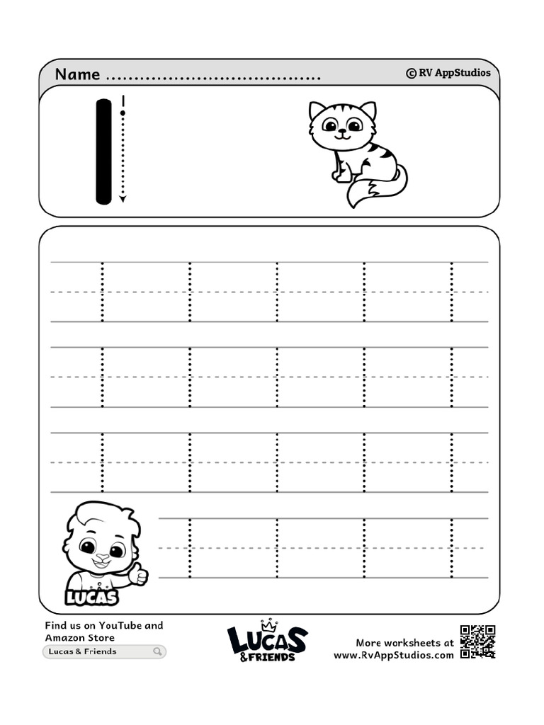 373 Free Printable Worksheets For Kids Number 1 Tracing Worksheets BW | PDF