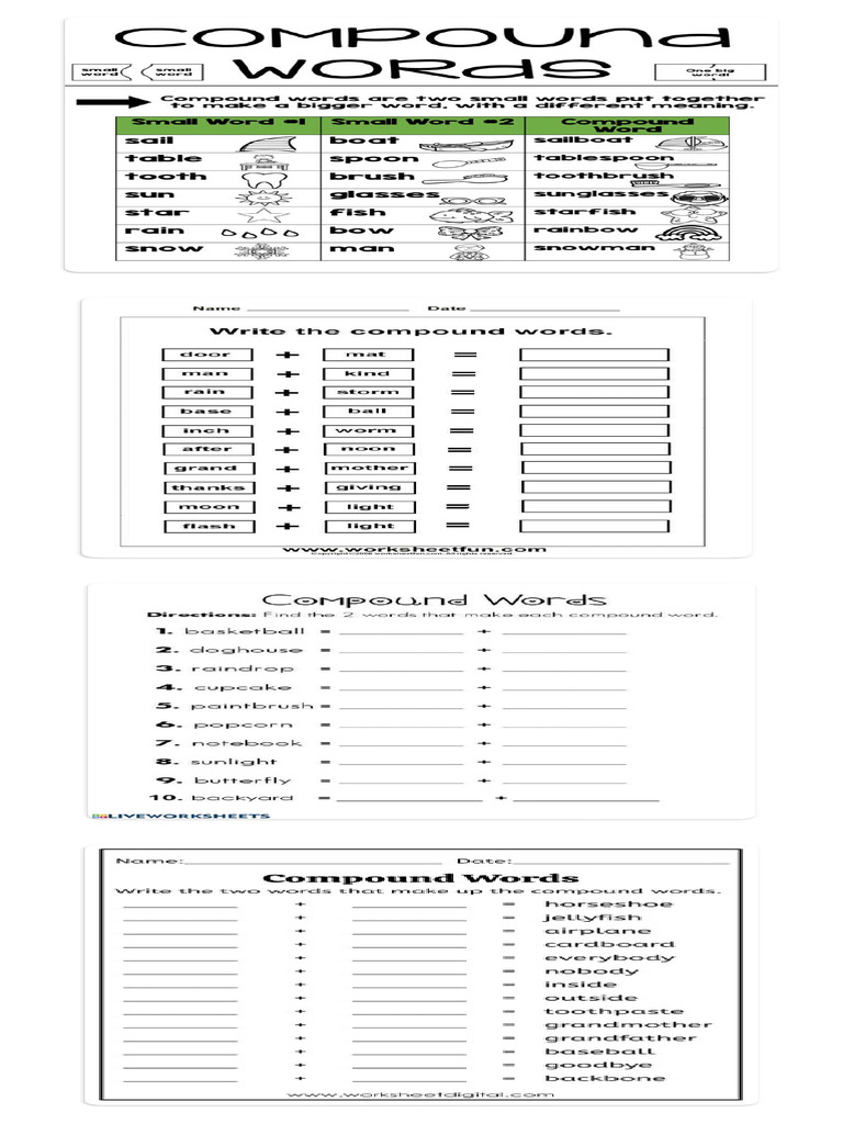 Compound words | PDF