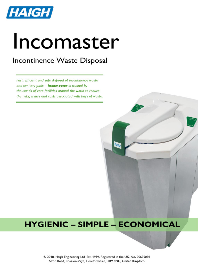 Haigh Incomaster Incontinence Waste Brochure | PDF | Waste Management ...