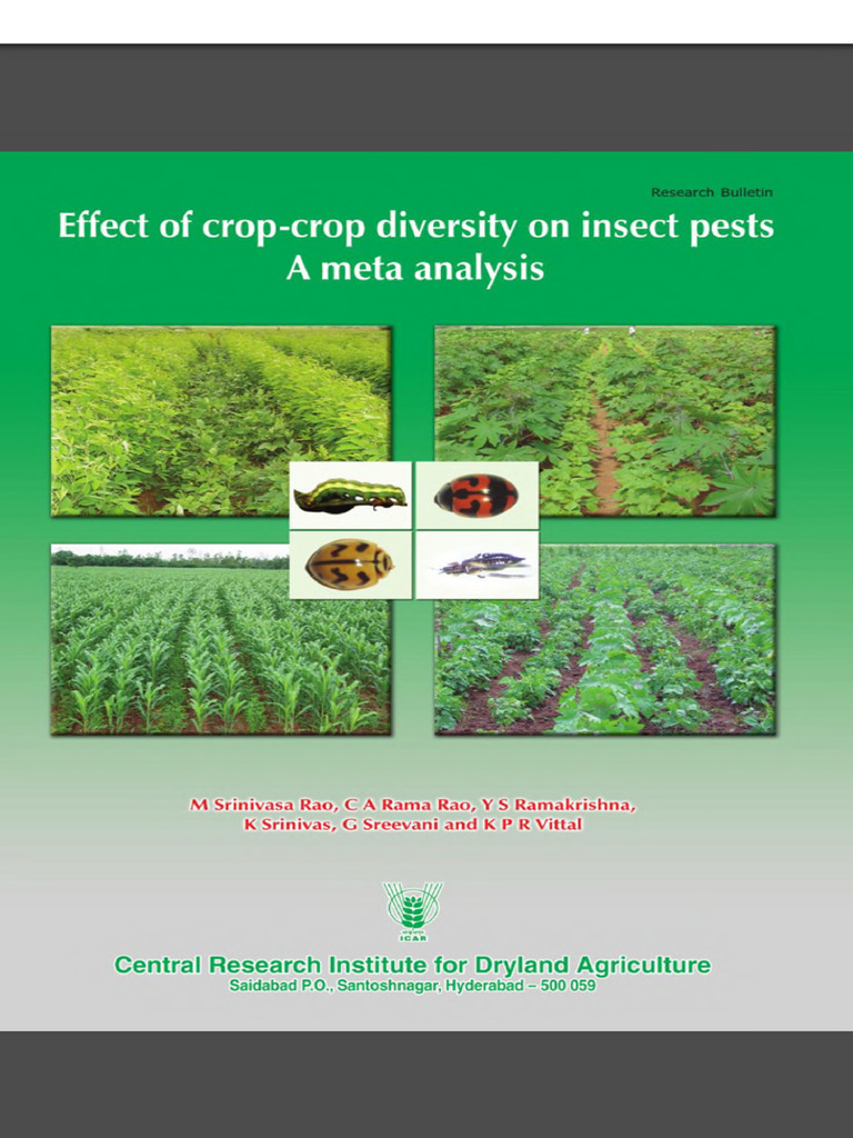 (EBOOK) Effect of Crop-Crop Diversity On Insert Pests-A Meta Analysis ...
