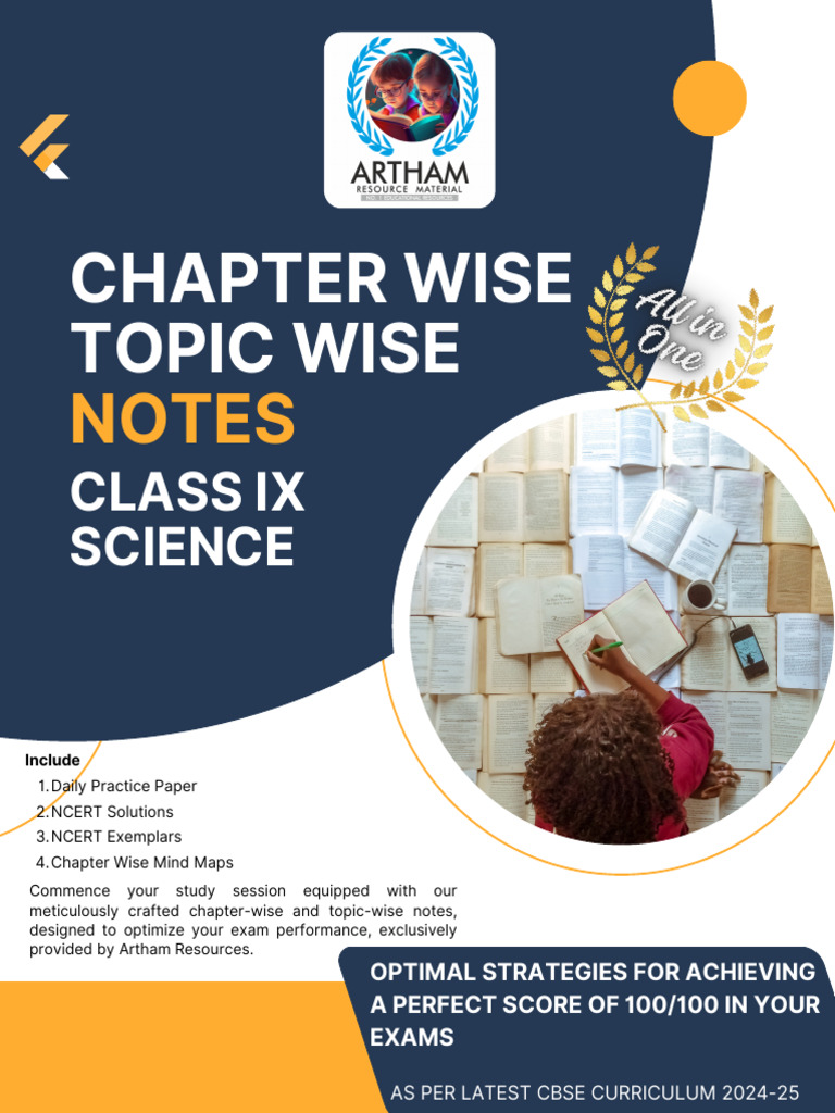 Class 9 Science Chapter Wise Topic Wise Notes Chapter 1 Matter in Our ...