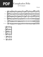 Partitura Cumpleaños Feliz en Do Mayor | PDF