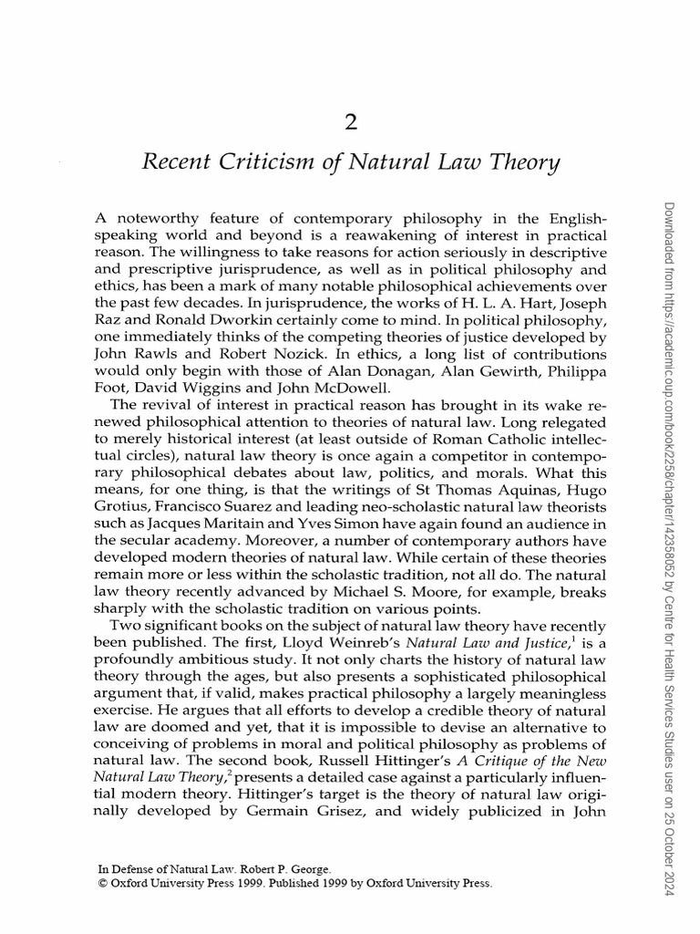 In Defense of Natural Law chp.2 | PDF