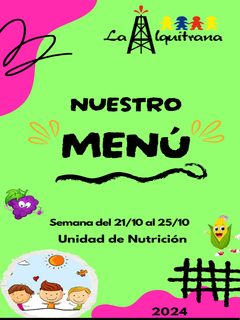 002 Menú Preescolar Animado Torre Sur | PDF | ensalada | Sopa