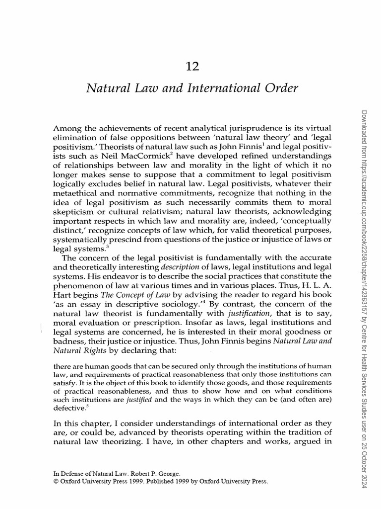 In Defense of Natural Law Chp.12 | PDF