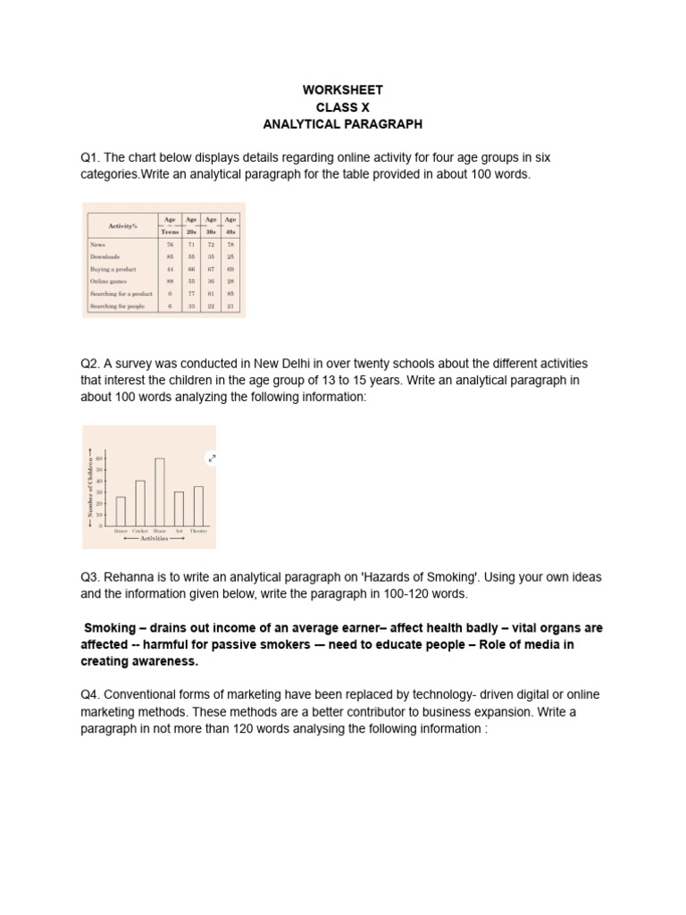 Letter & Analytical Paragraph Worksheet | PDF