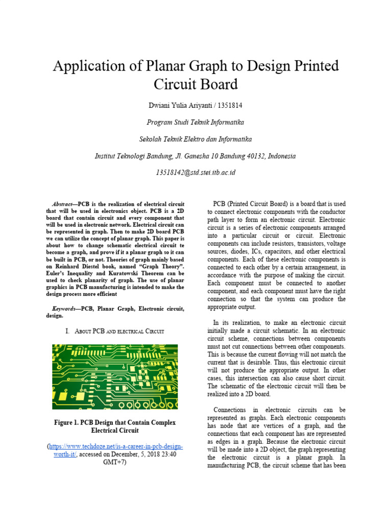 Application of Planar Graph To Design Printed Circuit Board | PDF ...