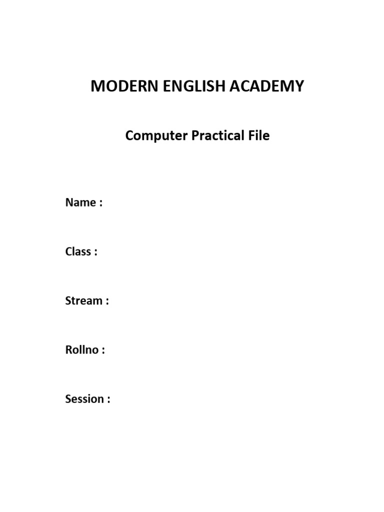 XI Computer Practical File Layout 2024 Annual | PDF | Matrix ...