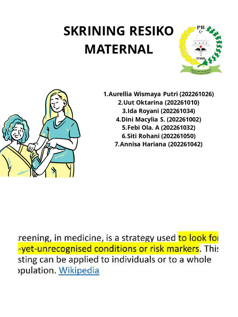 Skrining Resiko Maternal Ibb | PDF