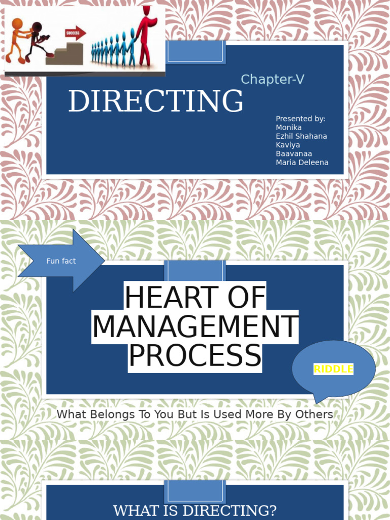 Directing | PDF | Leadership | Motivational