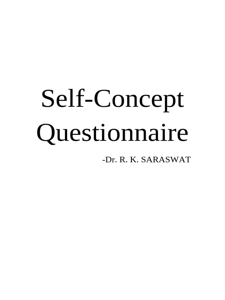 SCQ Practical-2 SCQ Self Concept Questionnaire | PDF | Self Concept ...