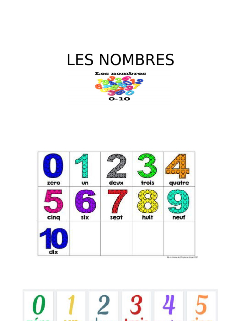 g 1 Les Nombres 0 10 | PDF