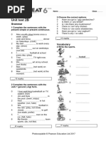 Live Beat 2 - Unit Test 02B | PDF | Sports | Swimming