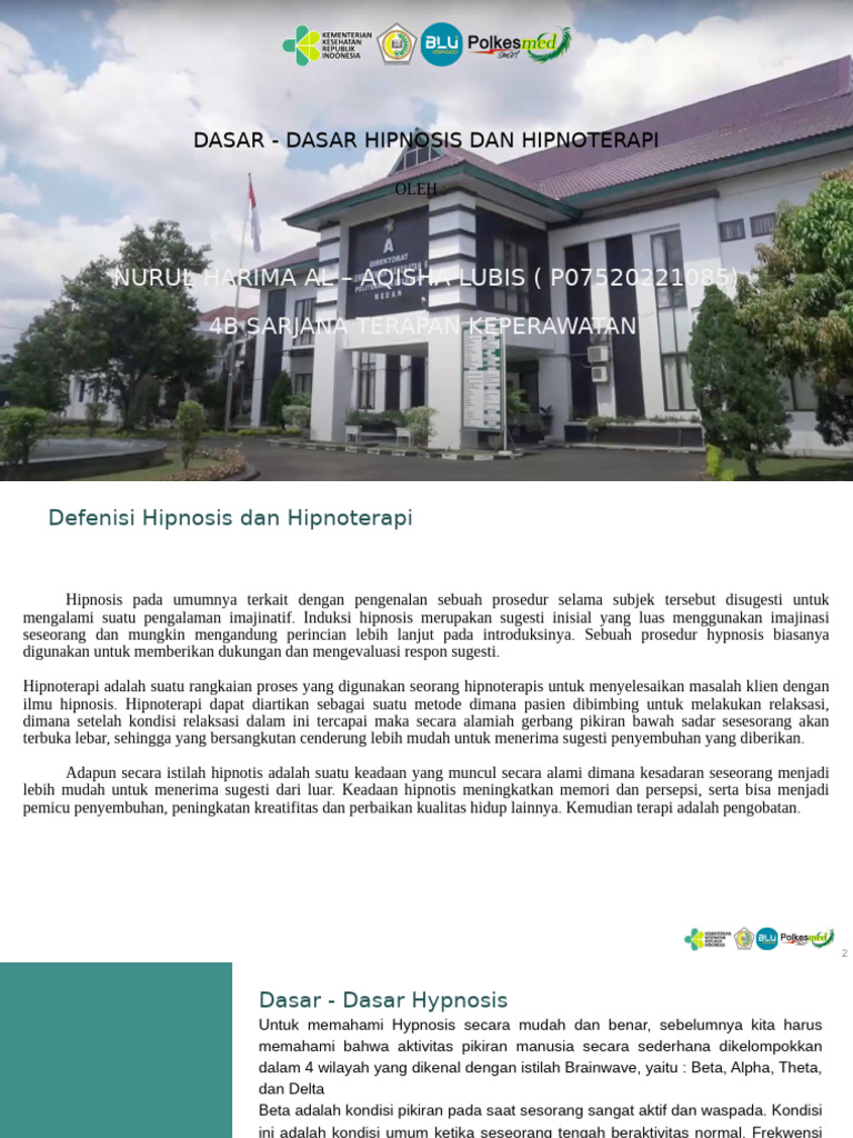 Dasar-Dasar Hipnosis dan Hipnoterapi | PDF | Sains & Matematika ...