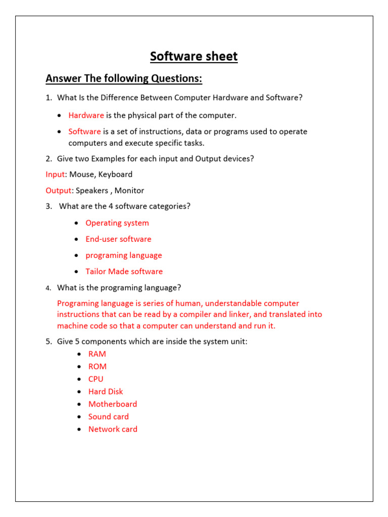 Understanding Computer Hardware and Software | PDF | Computer Hardware | Input/Output