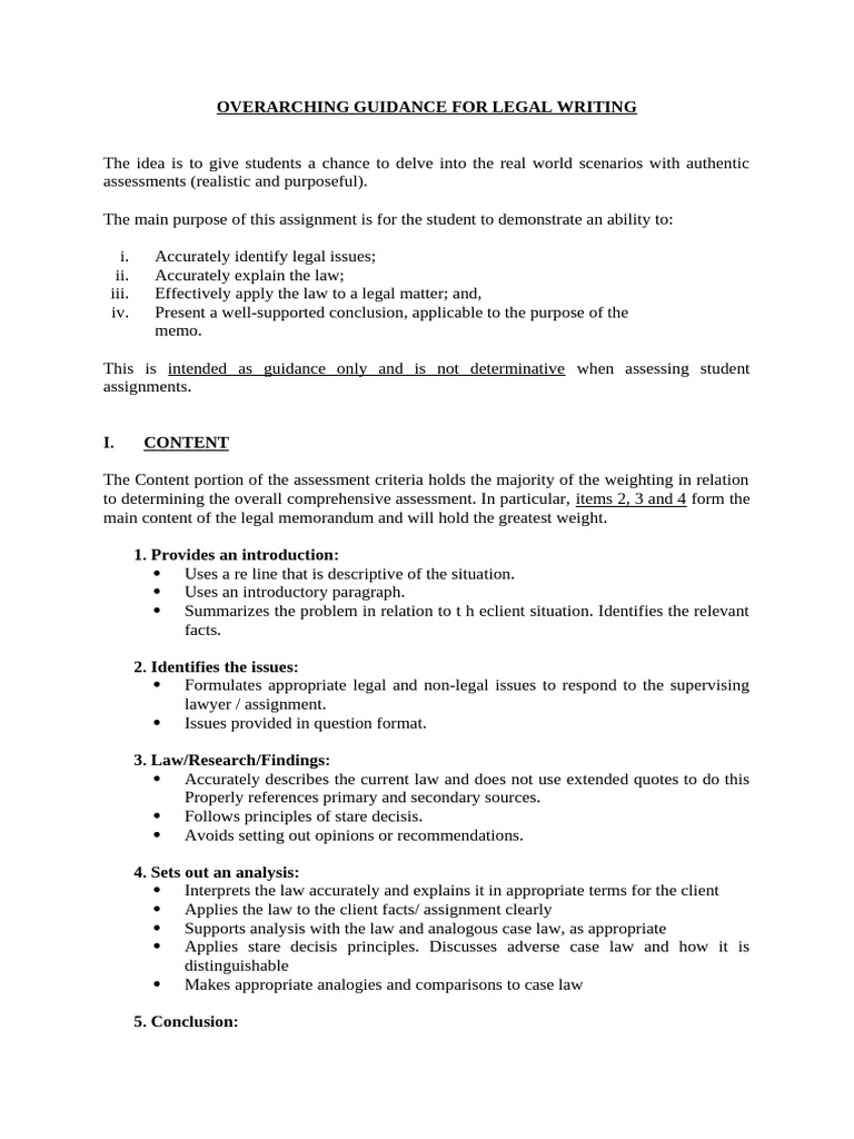 Legal Writing - Overarching Guidance | PDF | Memorandum | Plain Language