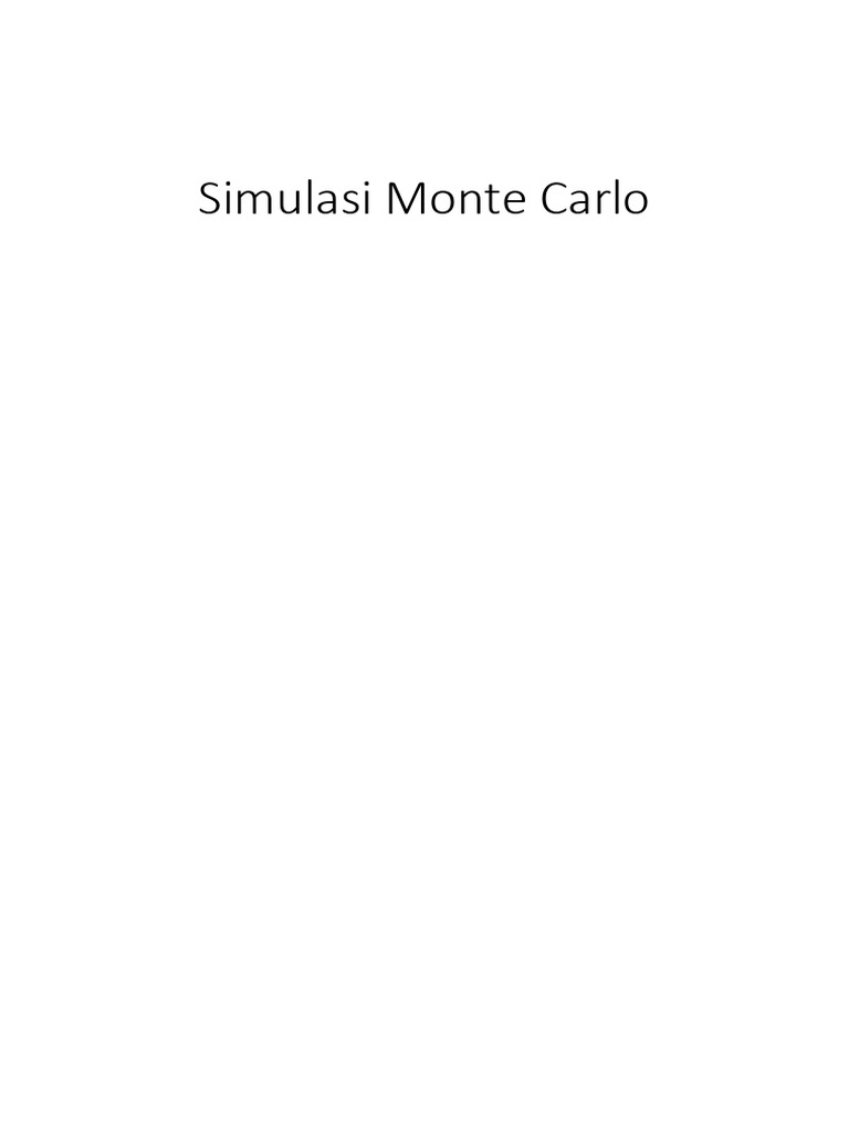 Simulasi Monte Carlo | PDF