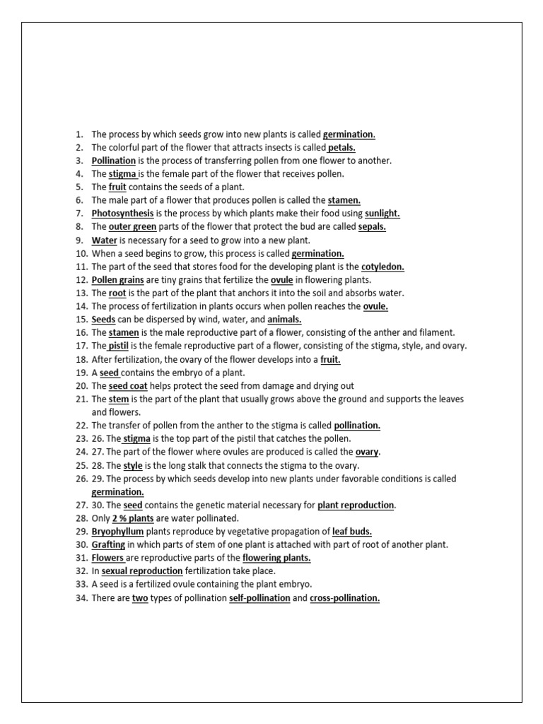 Chapter 3 Flowers and Seeds Class 5th | PDF | Flowers | Seed