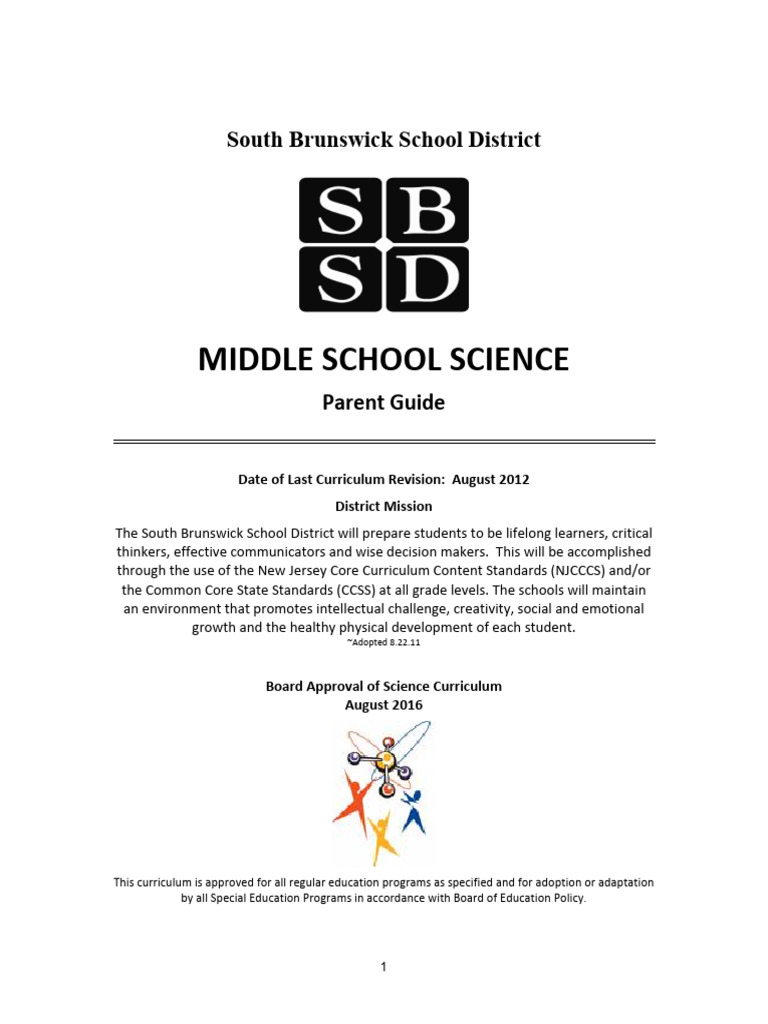 Science MS Parent Guide | PDF | Matter | Science