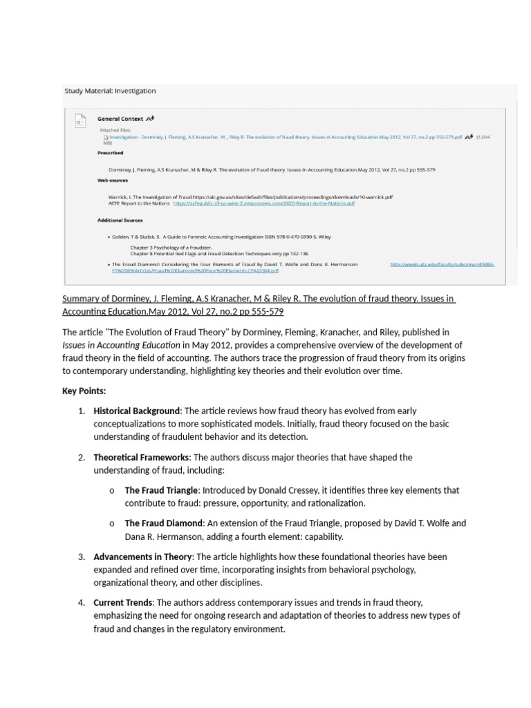 Study material link- Investigation General | PDF | Fraud | Theory