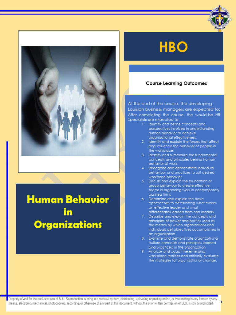 HBO Module One SHORT TERM 20223 | PDF | Organizational Behavior | Organizational Culture