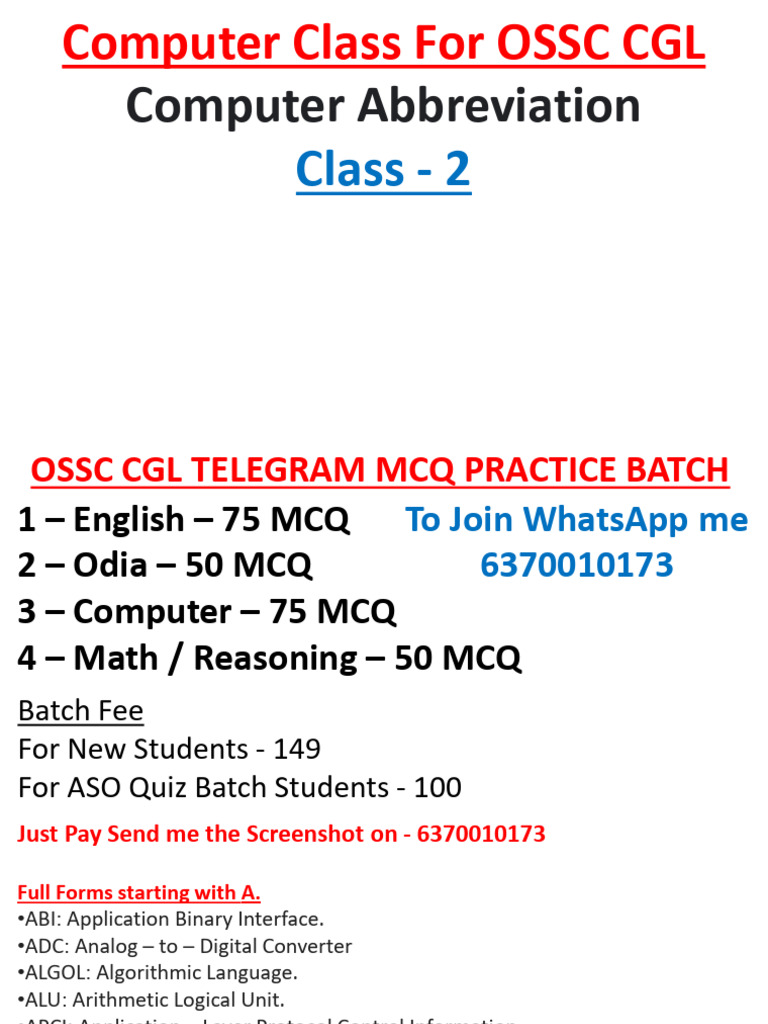 250 Computer Abbreviation | PDF | Internet | Operating System