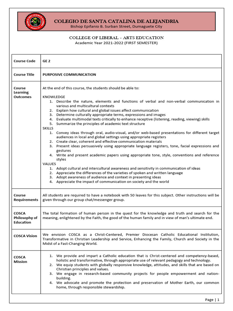 Copy-GE-2-Modules-2 | PDF | Communication | Nonverbal Communication