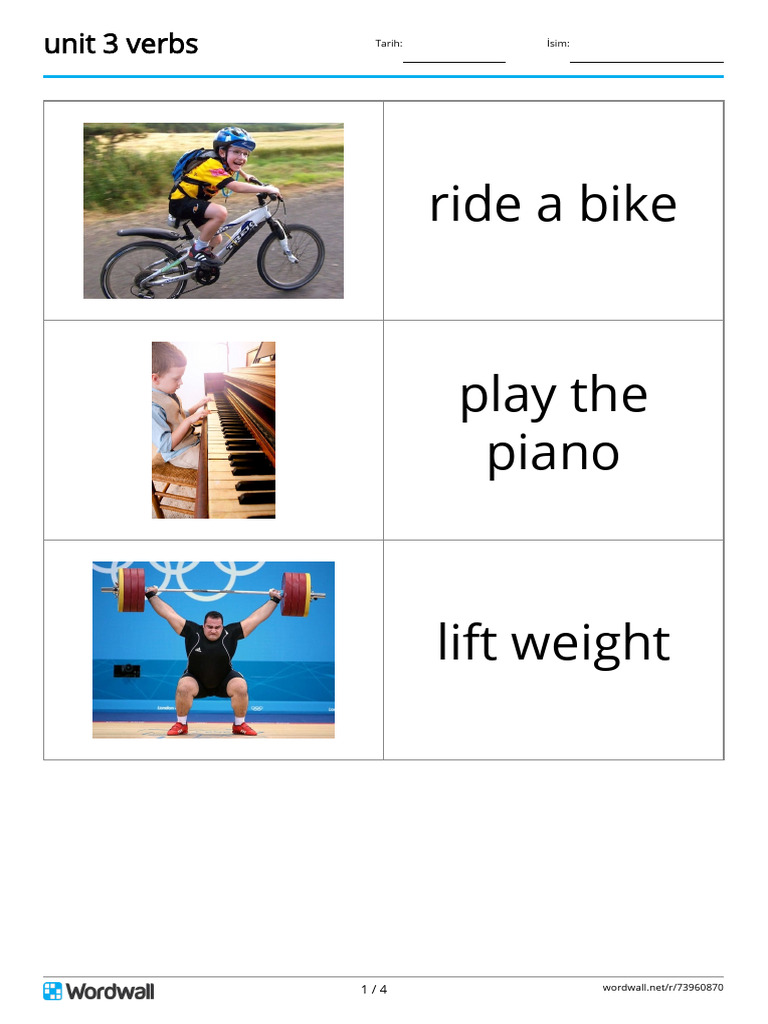 unit-3-verbs-hafıza-kartları | PDF
