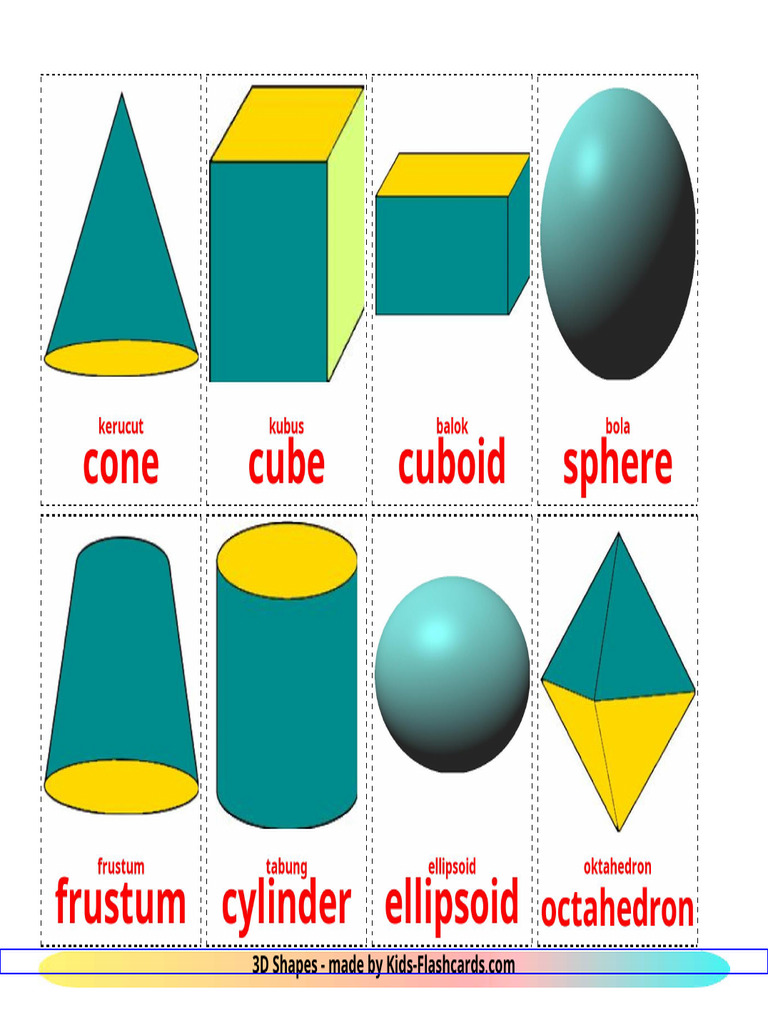 3d Shapes 8 A4 | PDF