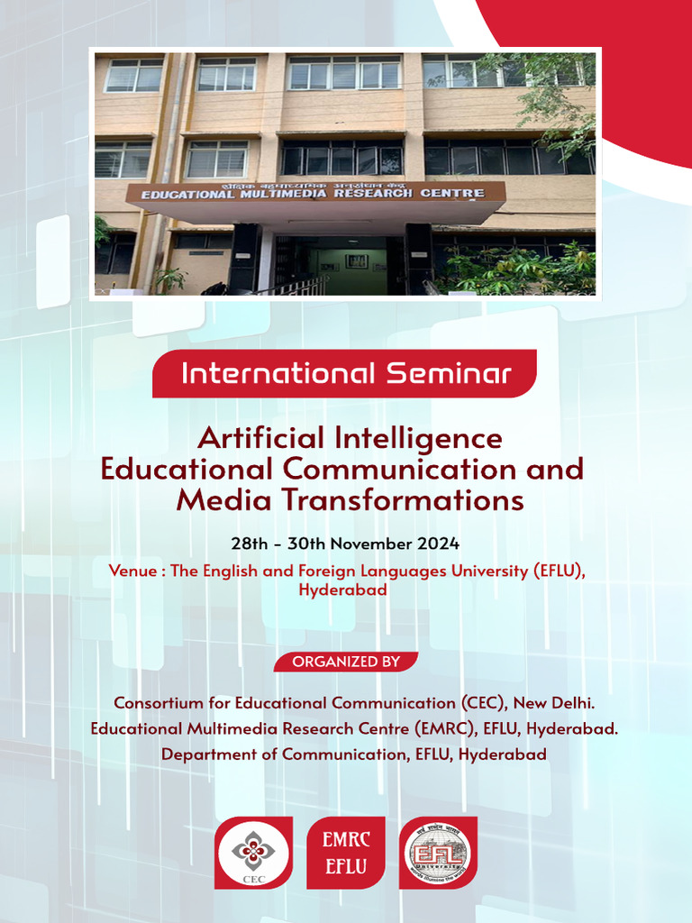 EMRC Eflu AI Seminar Brochure Final | PDF | Artificial Intelligence | Intelligence (AI) & Semantics
