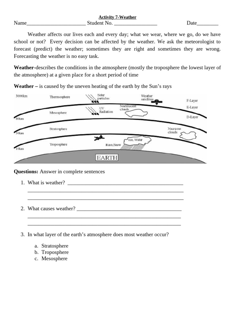 Activity 7-Weather SF | PDF | Atmosphere Of Earth | Tropical Cyclones