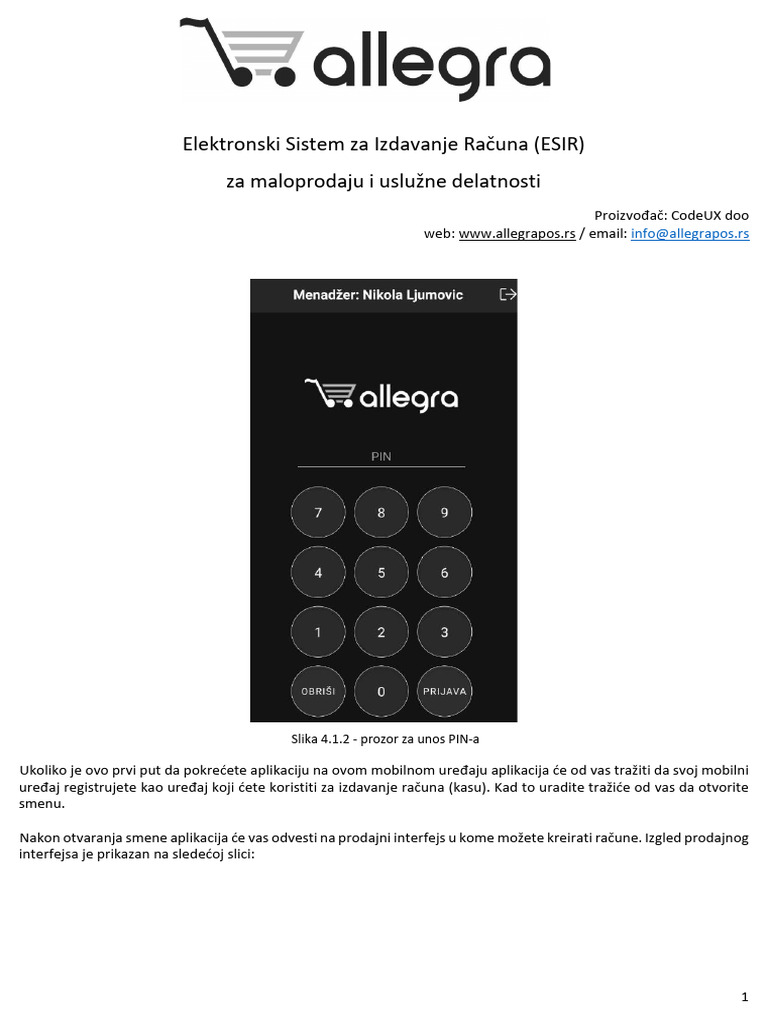 Skraceno Uputstvo Allegra Android | PDF
