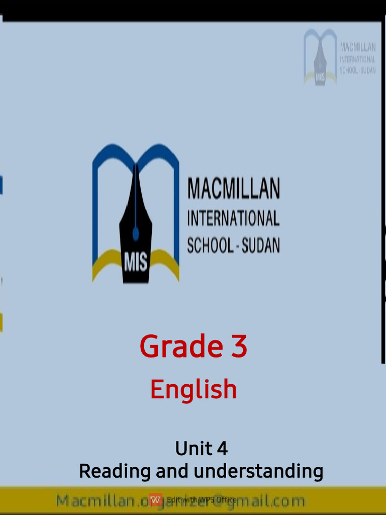 Grade 3 English Unit 4 RU | PDF