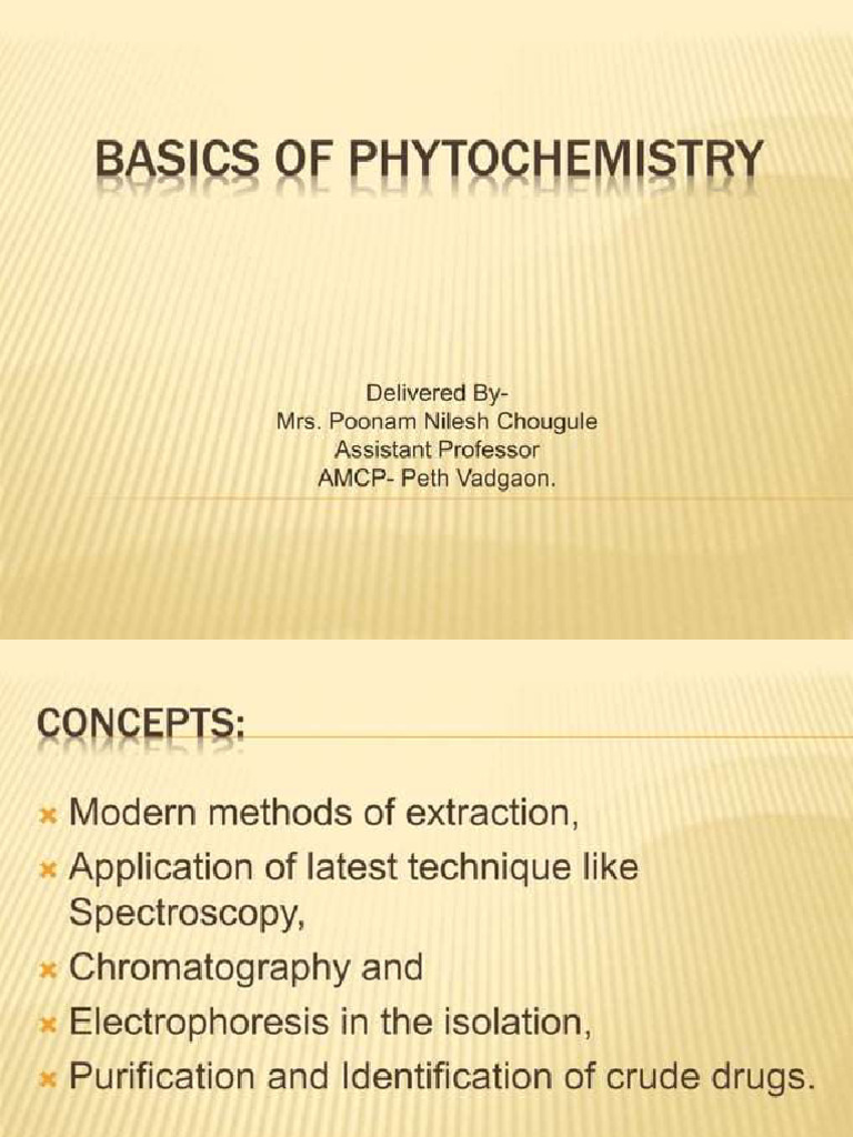 Basics of Phytochemistry | PDF