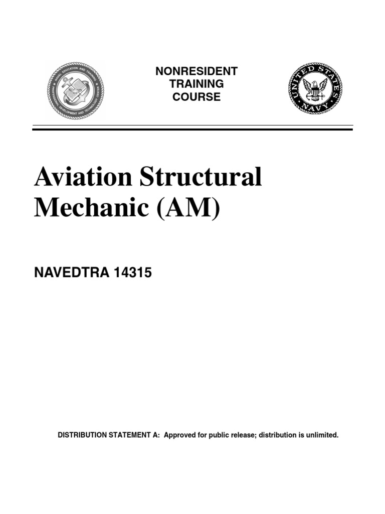 US Navy Course NAVEDTRA 14315 - Aviation Structural Mechanic (AM) | PDF ...