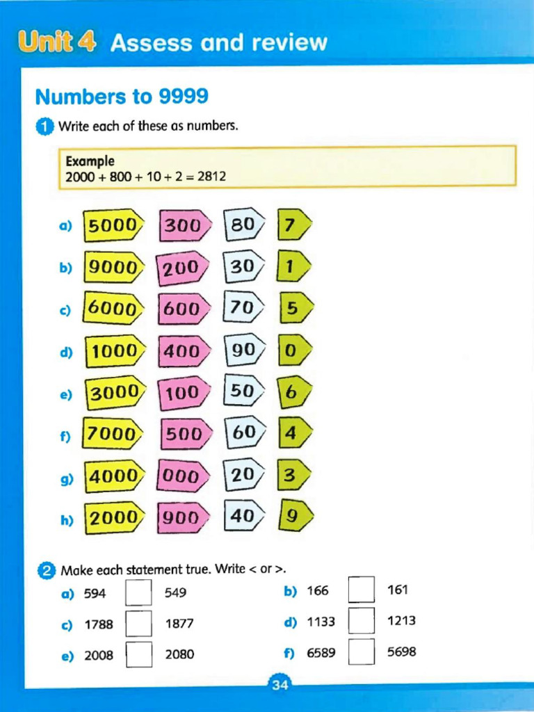 Math_G3_ Assess and Review (Unit 4) | PDF