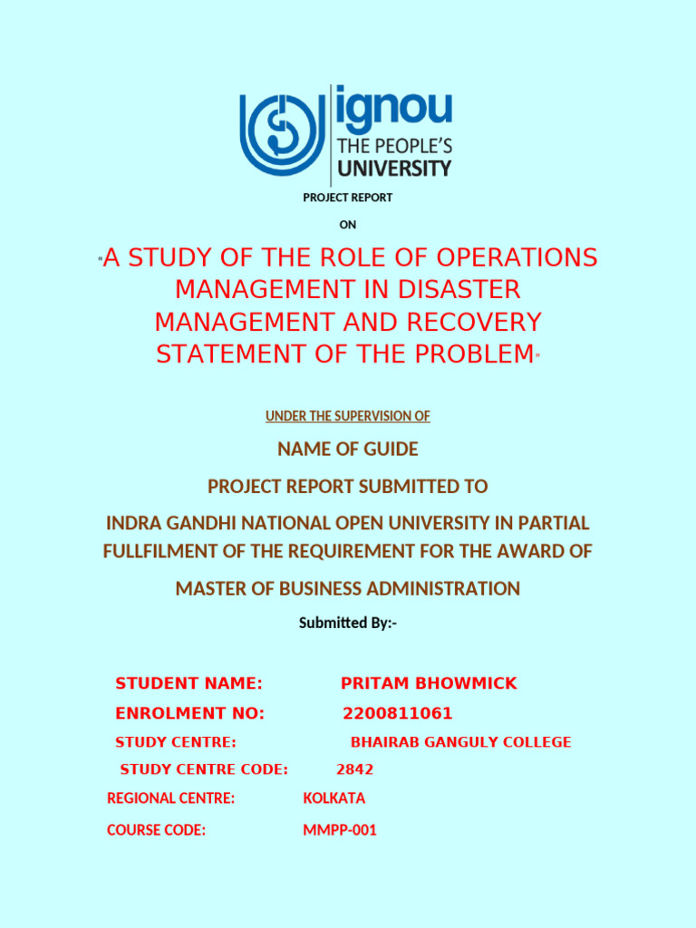Project Cover Page | PDF