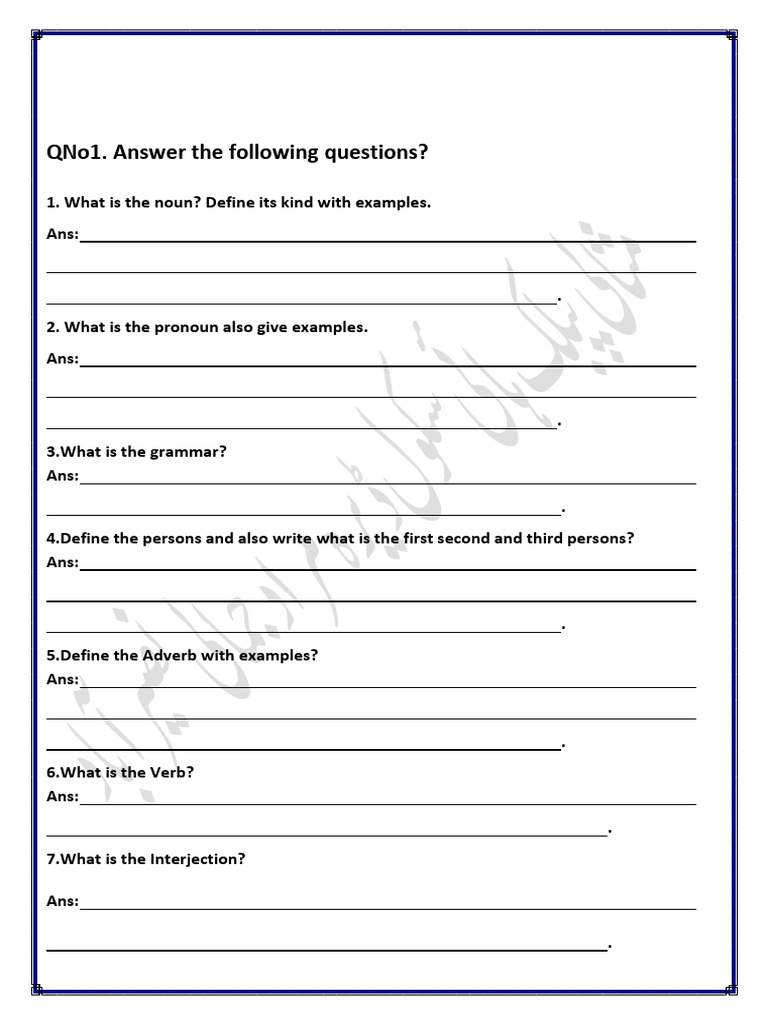 English Grammar Paper | PDF