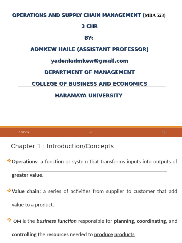 The First Three Chapters JJ | PDF | Strategic Management | Supply Chain