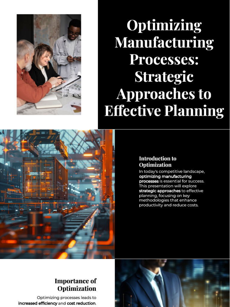 Optimizing Manufacturing Processes Strategic Approaches To Effective Planning | PDF | Lean ...