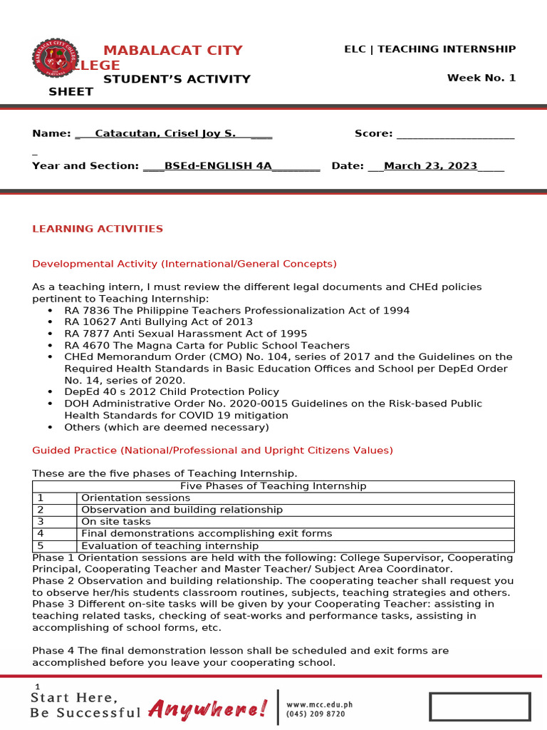 PT1 | PDF | Teachers