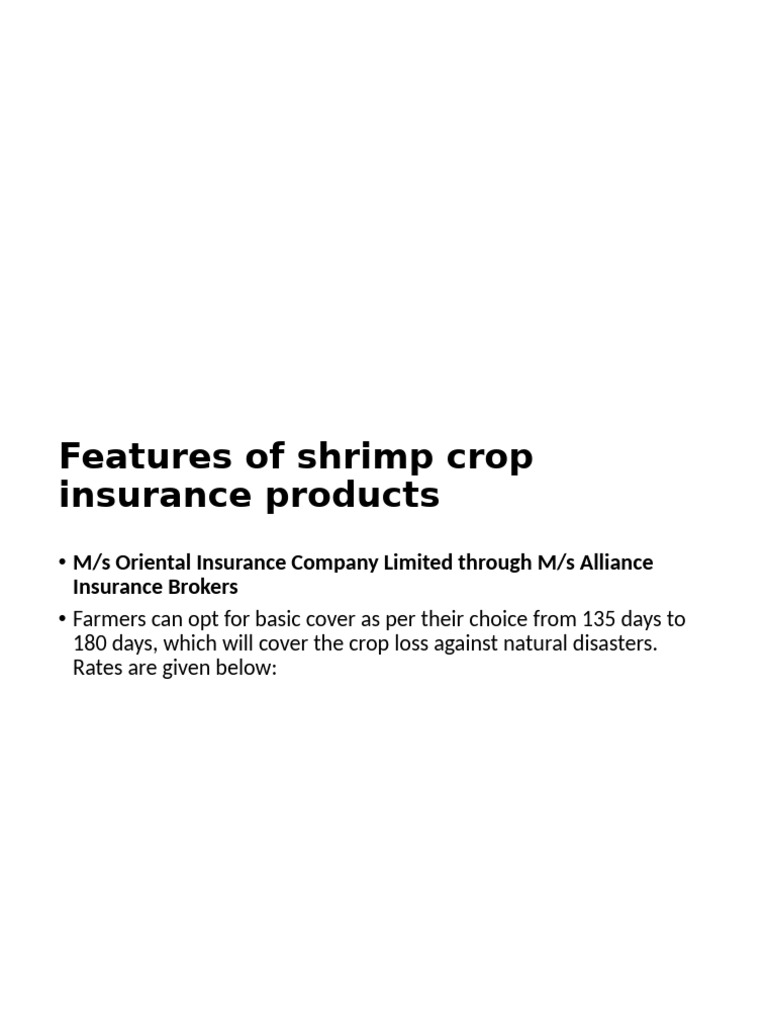 Shrimp Crop Insurance Options Explained | PDF | Insurance | Agriculture