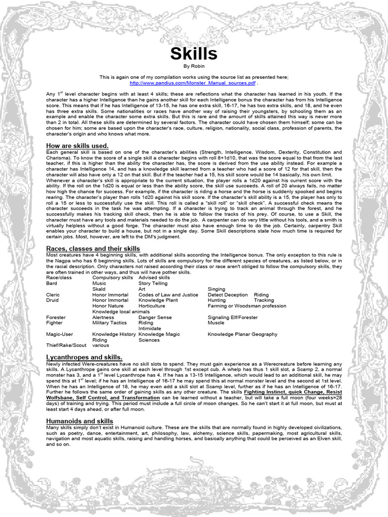 Skills Compilation | PDF | Journeyman