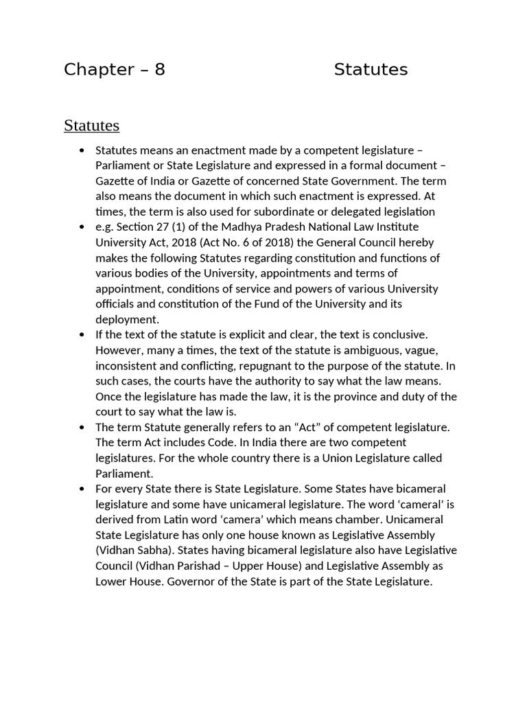 Understanding Statutes and Legislation | PDF | Logic | Reason