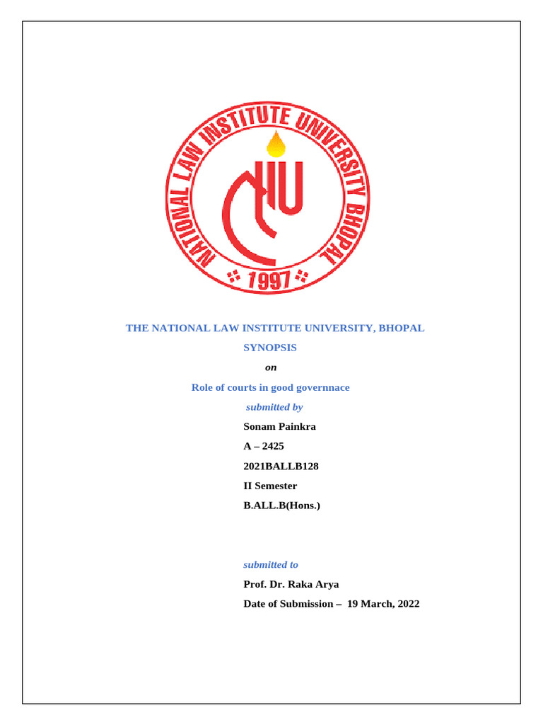 Political Theory Synopsis Sem - 2 | PDF | Governance | Judiciaries