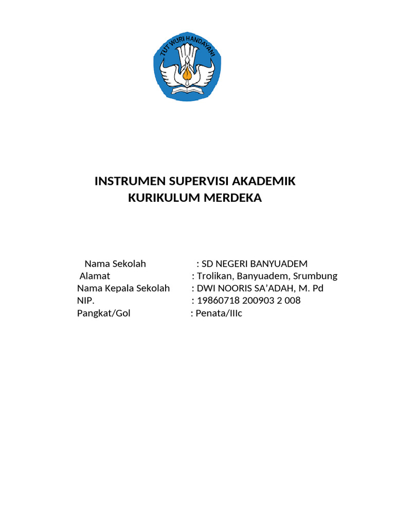 Instrumen Supervisi Akademik Kurmer | PDF
